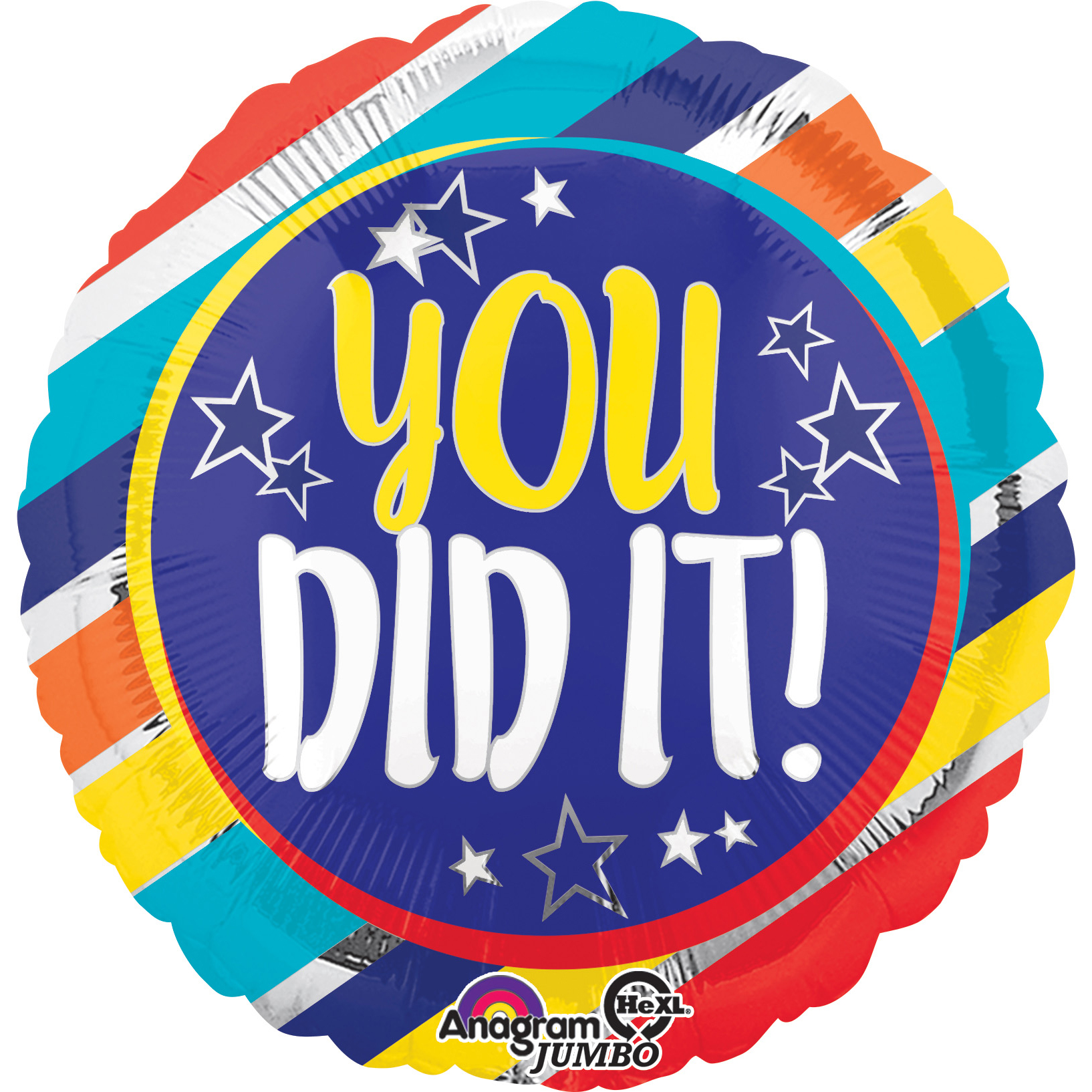 28 You Did It Stars Stripes Foil Balloon Sprinkie Parties